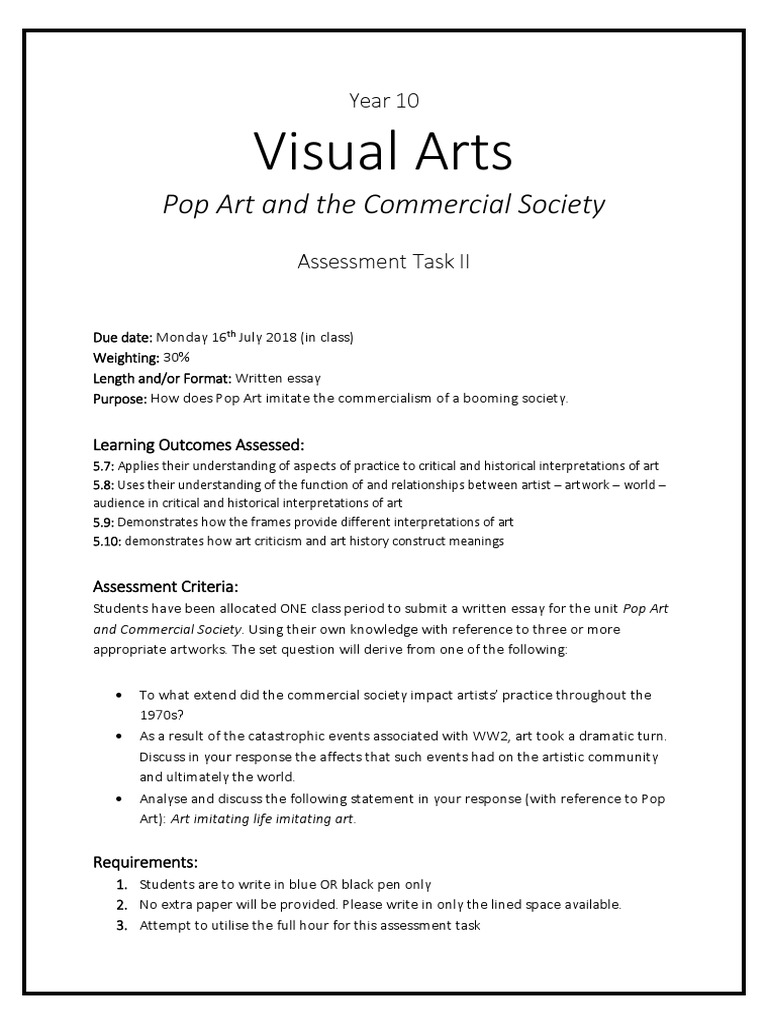 Pop Art's Reflection on Commercialism | PDF