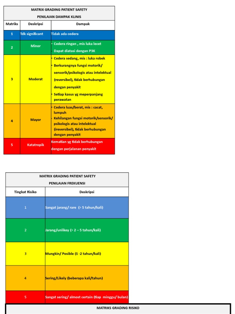 Matrix Grading Patient Safety | PDF