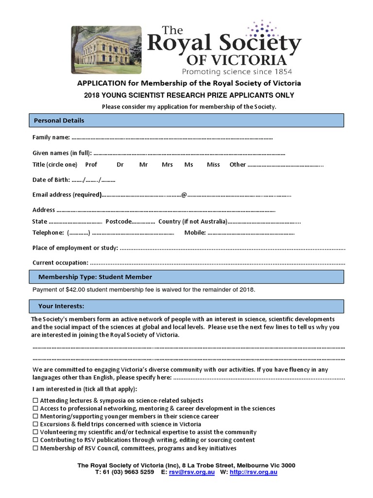 Membership Form YSRP 2018 | PDF | Career & Growth | Finance & Money ...