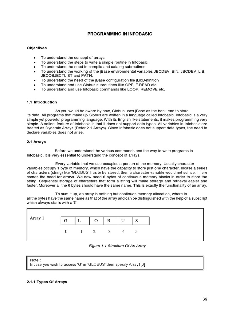 Info Basic | PDF | Array Data Structure | Control Flow