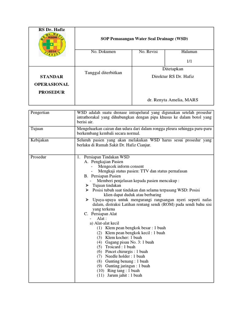 Sop WSD | PDF