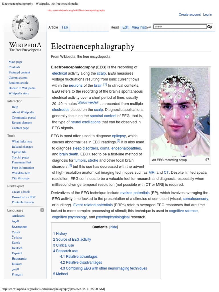 Electroencephalography Wikipedia | PDF | Magnetoencephalography | Electroencephalography
