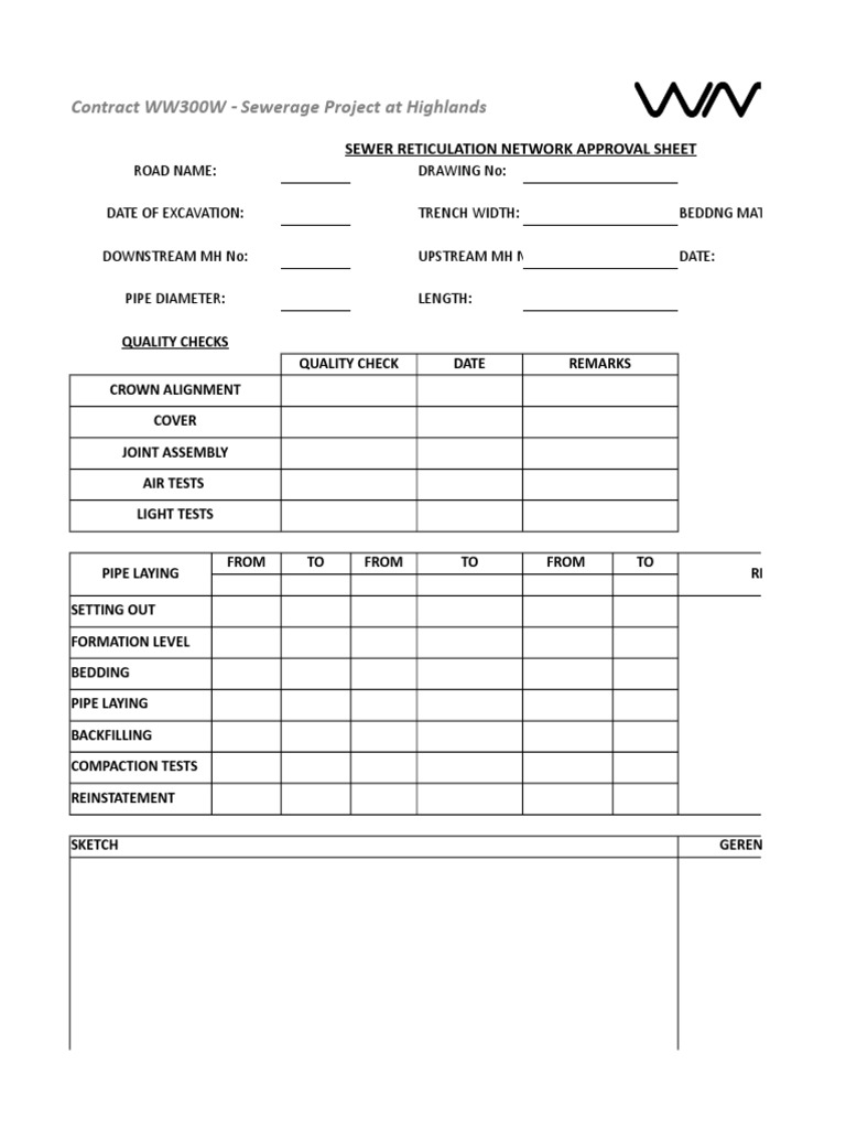 Sewer Network Construction and Testing Approval for Highlands Sewerage ...