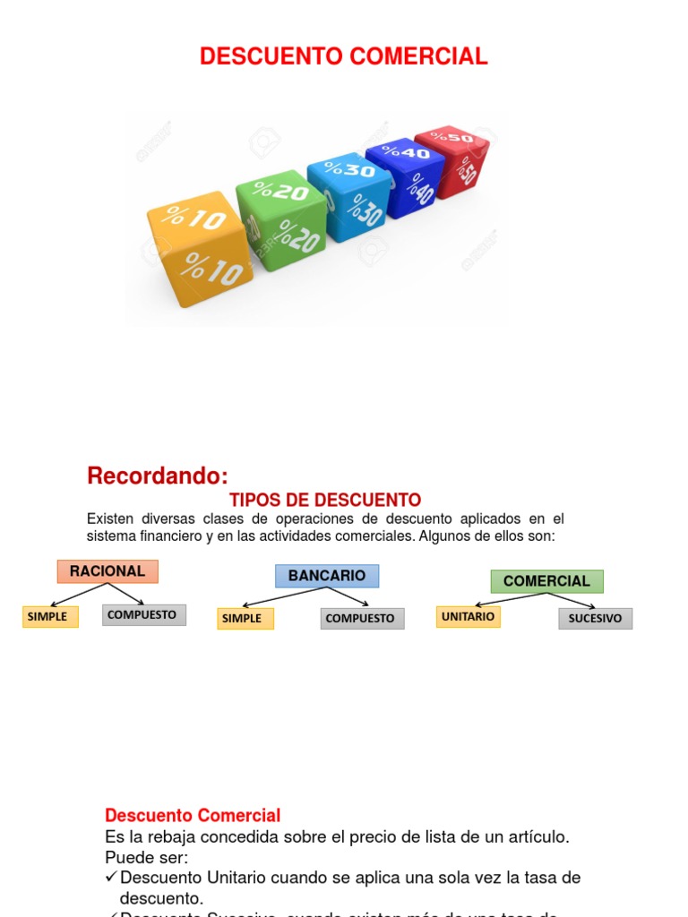 Descuento Comercial | Interés | Precios