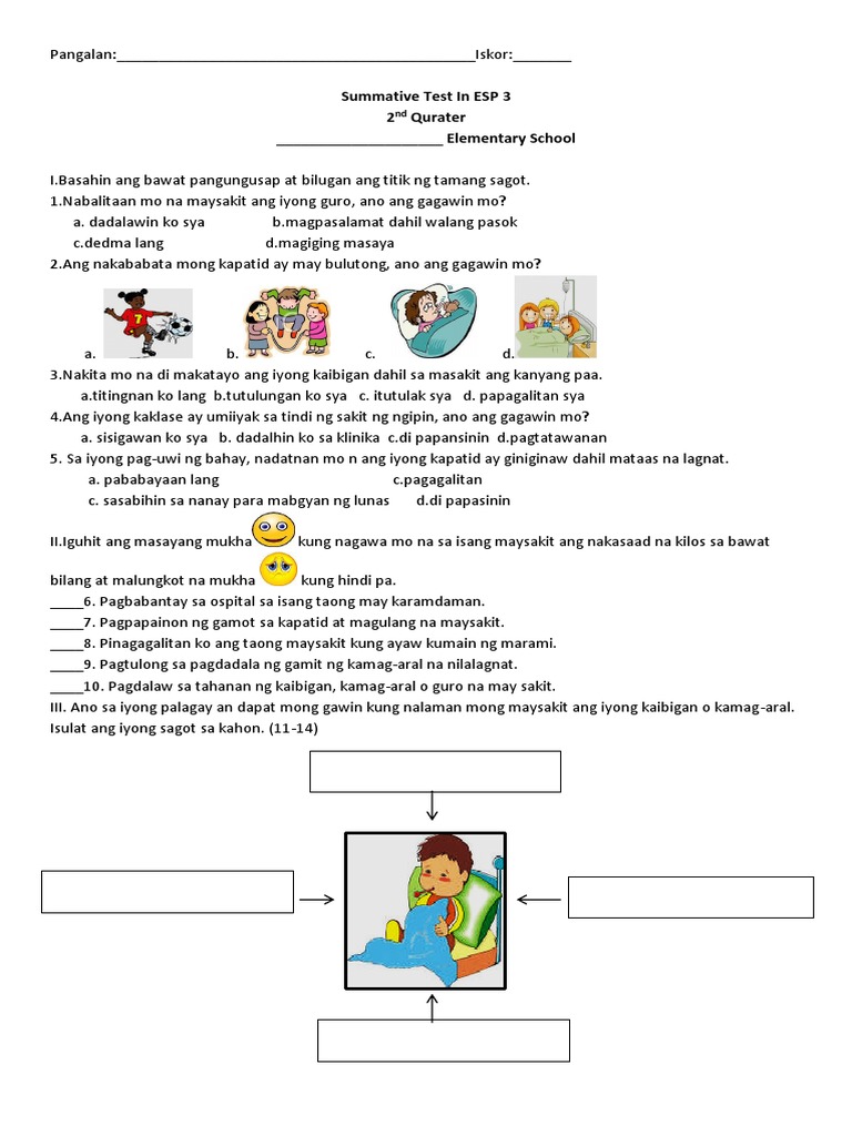 ESP 3 Q2 Summative Test | PDF