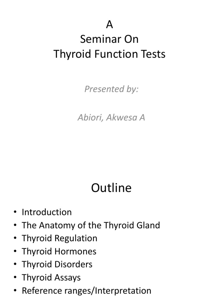Thyroid Function Tests | PDF | Thyroid Stimulating Hormone | Thyroid