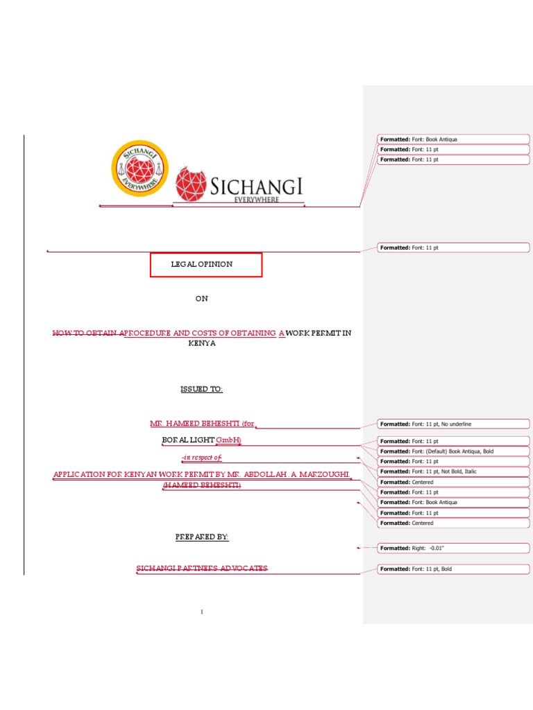 Kenyan Work Permit Guide | PDF | Citizenship | Identity Document