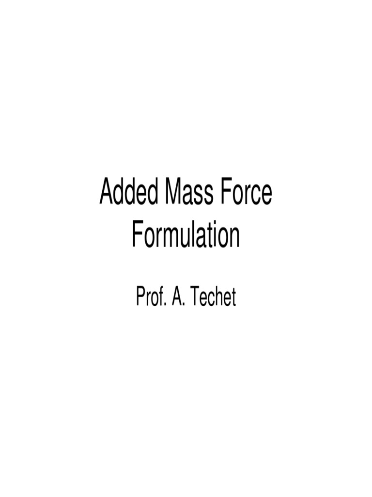 Add Mass Deriv | PDF