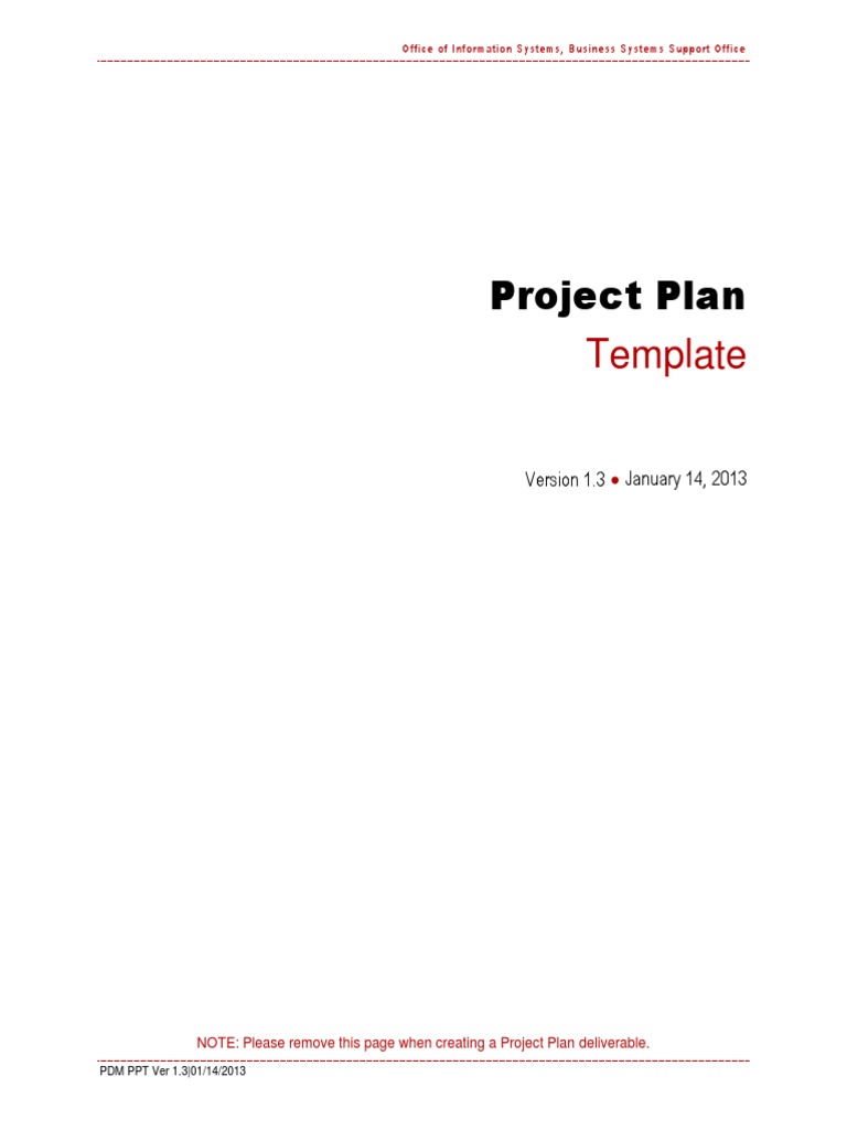 Project Plan Template | Download Free PDF | Project Management | Risk ...