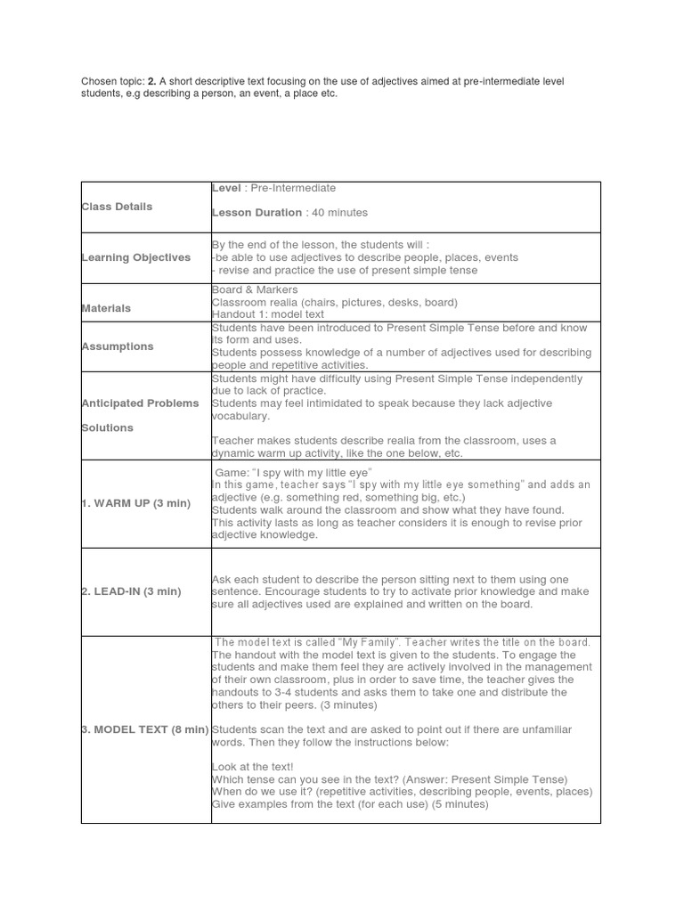 Unit 3 Module 3 Task 2 | PDF | Classroom | Teaching