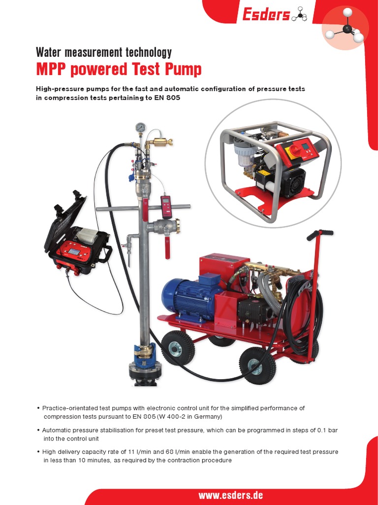 Brochure Powered Test Pump MPP 68 MPP 28 and MPP 11 | PDF | Pipeline ...