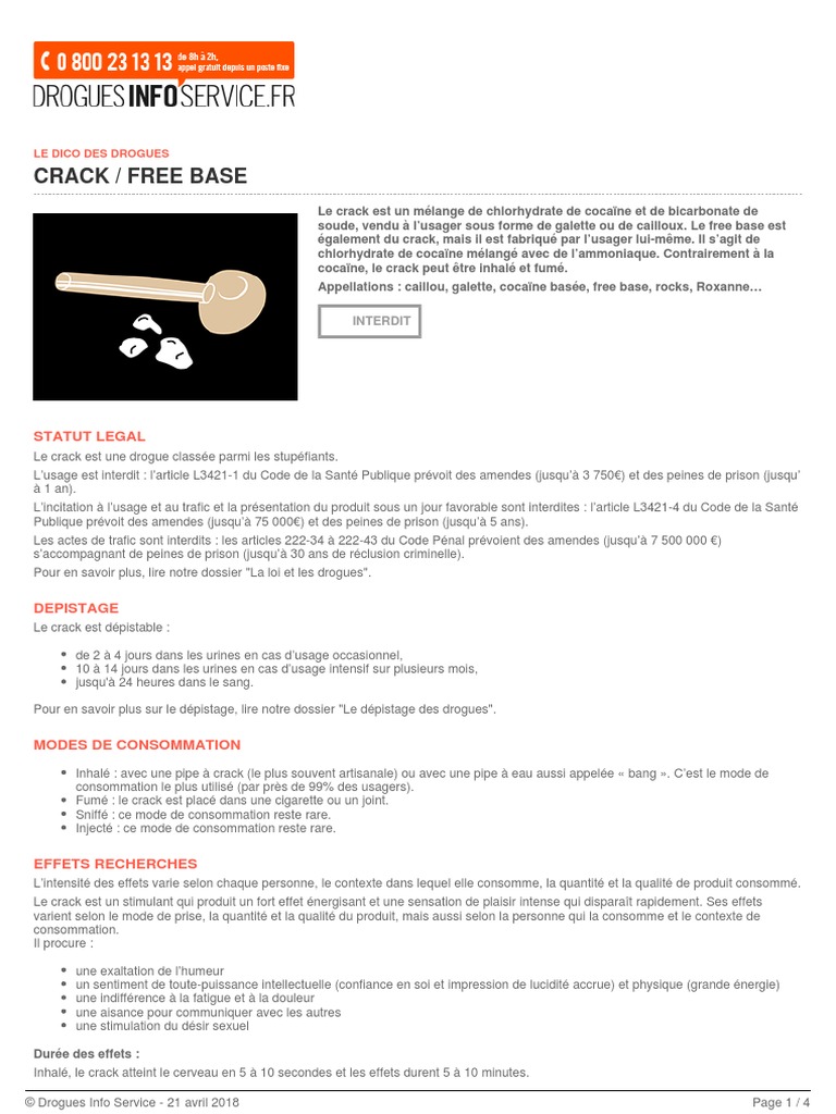 Crack Free Base | PDF | Crack (stupéfiant) | Accident vasculaire cérébral