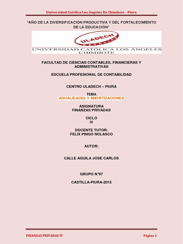 Anualidades y Amortizaciones | PDF | Amortización (Negocio) | Hoja de balance