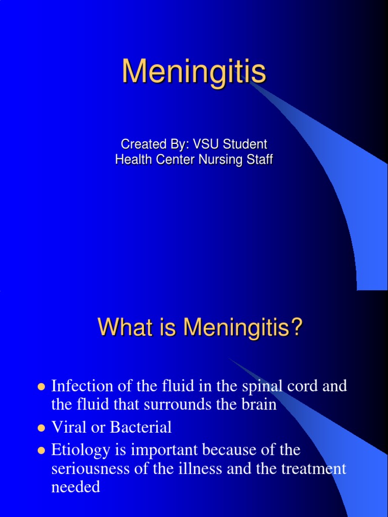 Meningitis.ppt | Meningitis | Infection