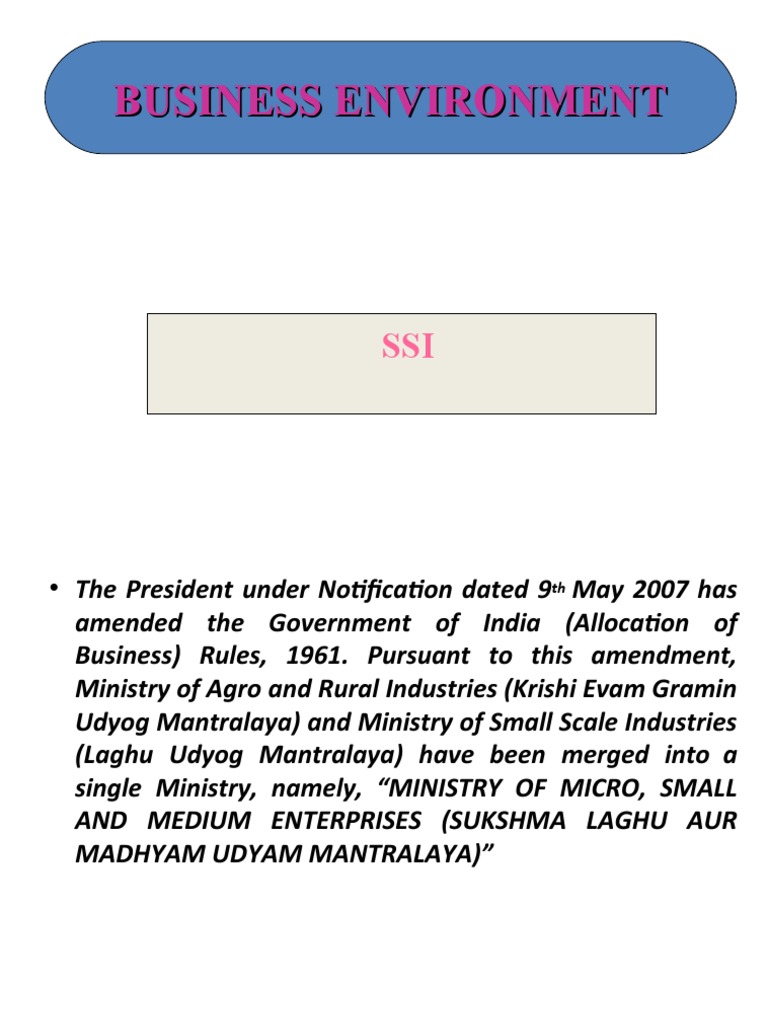 SSIs | PDF | Economies | Business