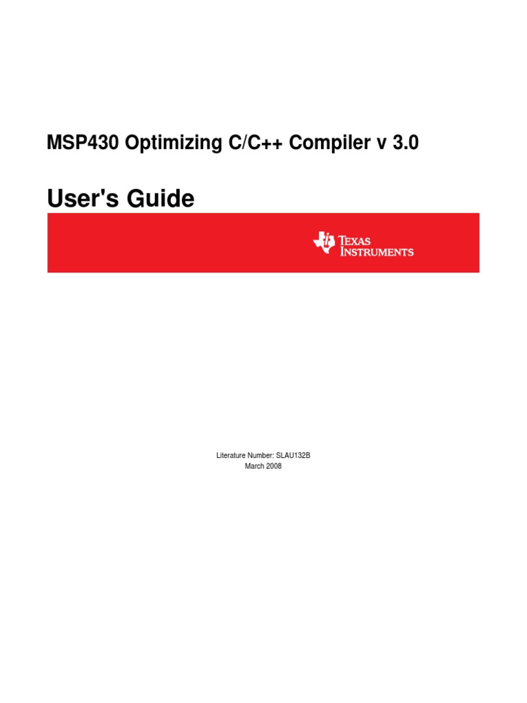 MSP Optimizing C++ | PDF | C (Programming Language) | C++