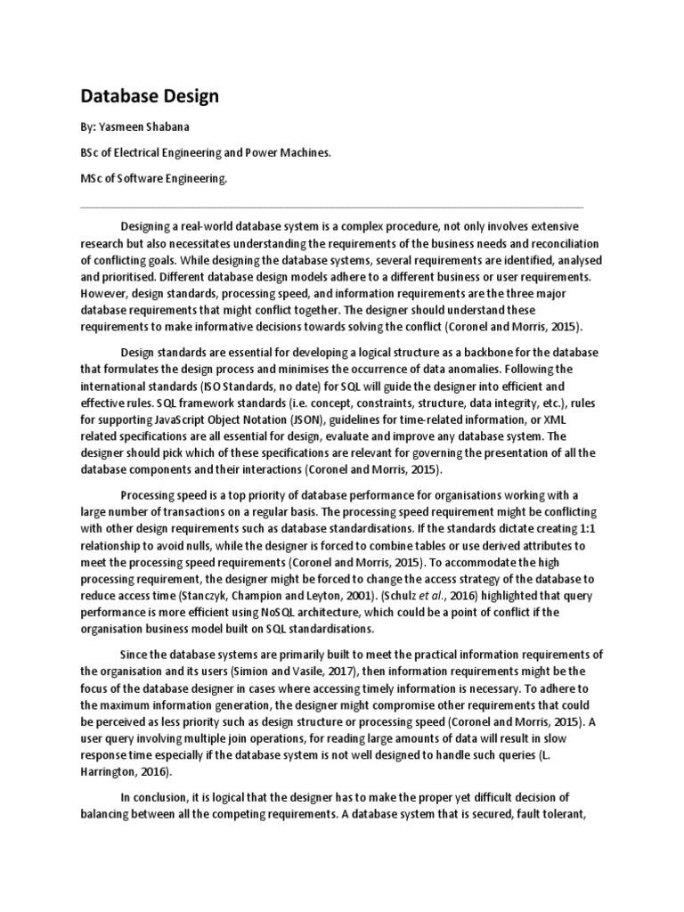 Database Design | PDF | Database Design | Databases