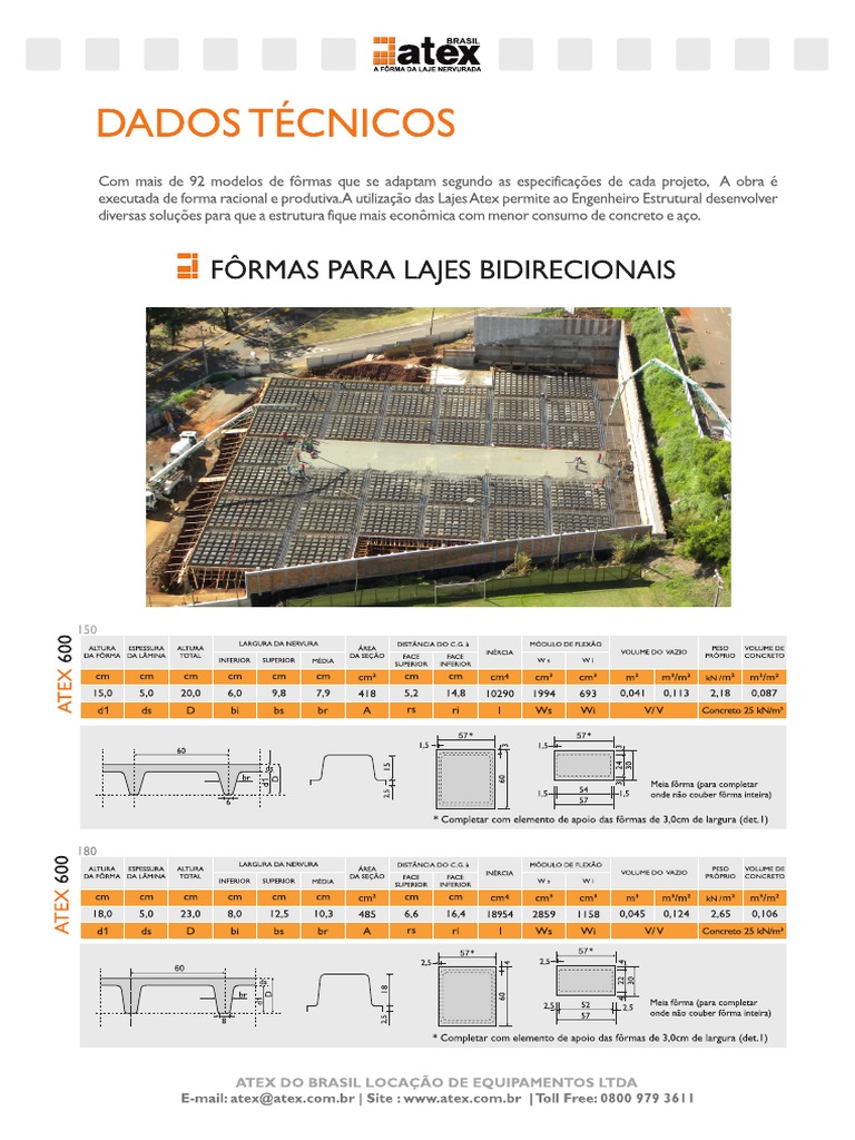 Catalogo Atex - Fôrmas Lajes Nervuradas | PDF | Natureza
