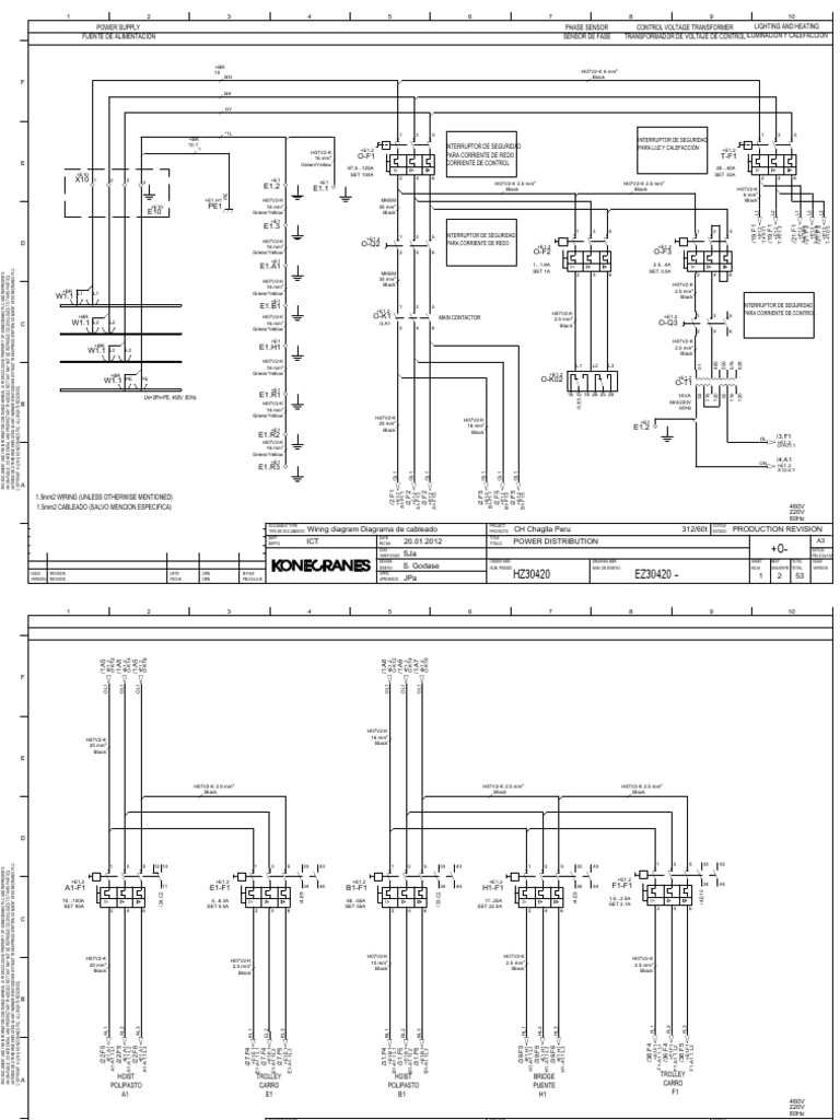 Esquema Electrico - Grua Puente Konecranes 312t. - Peru