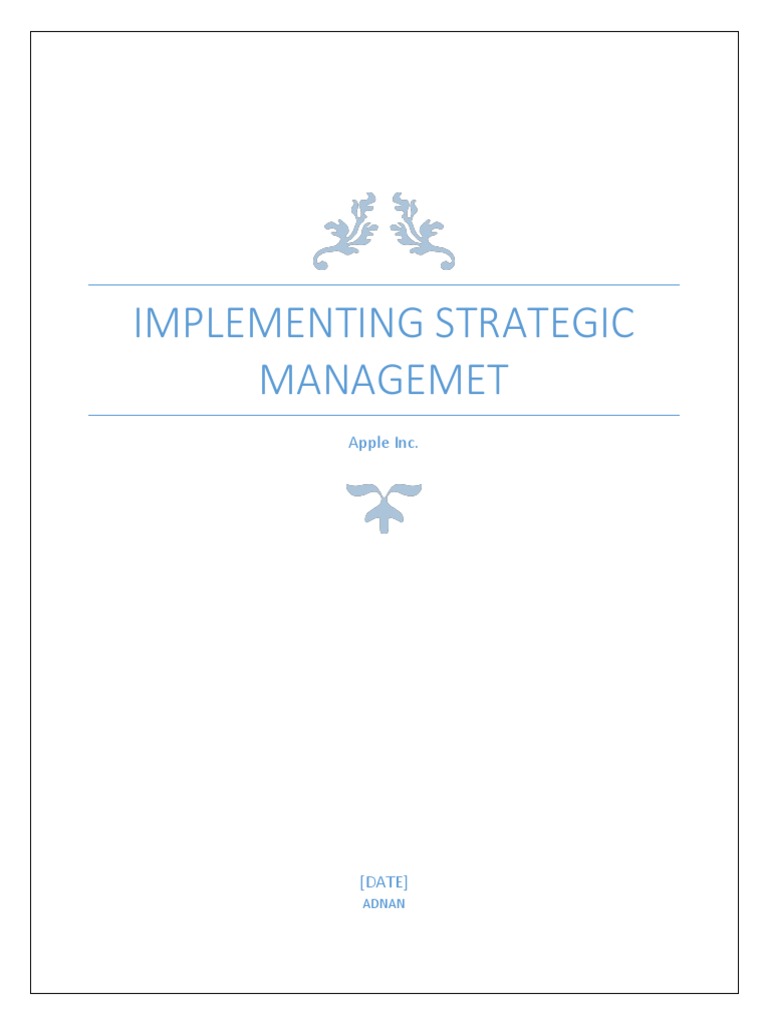 Strategic Management of Apple Inc. | PDF | Apple Inc. | Employee Stock ...