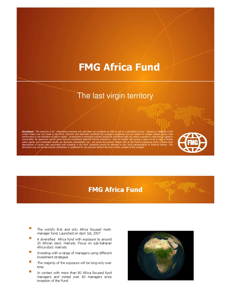 FMG Africa Fund - Presentation | PDF | Africa | Stock Market