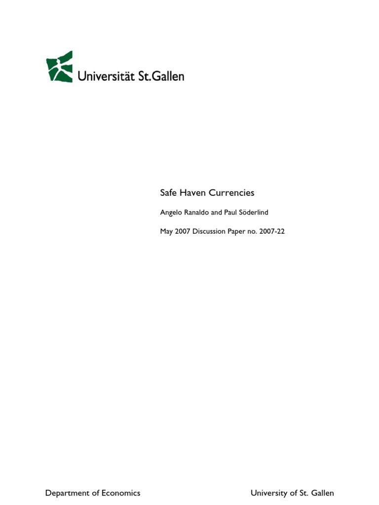 Safe Haven Currencies: Angelo Ranaldo and Paul Söderlind May 2007 ...