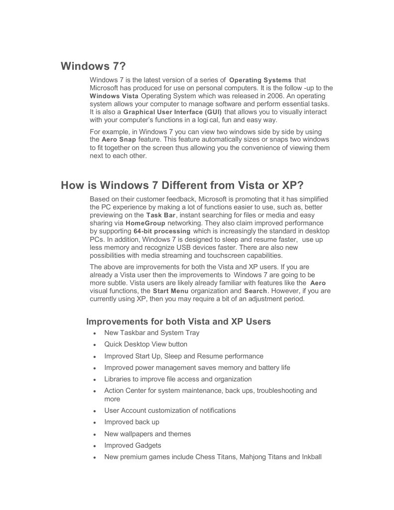 Window 7 | PDF | Windows 7 | Microsoft Windows