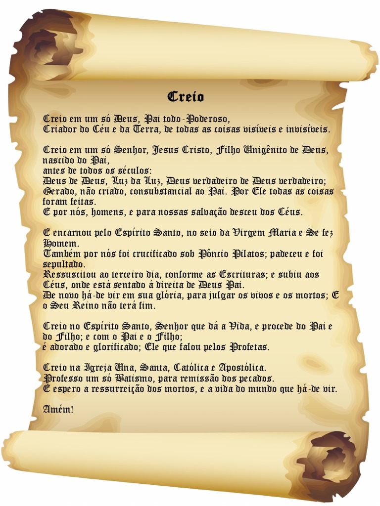Oração do Credo Niceno-Constantinopolitano | PDF | Religião e ...