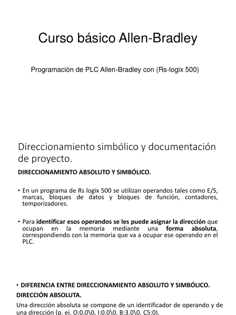 2 Curso Básico RS Logix 500 | PDF | Poco | Relé