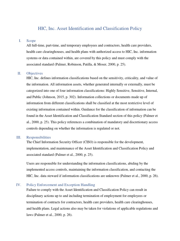 Information Classification Scheme | PDF | Information Security ...