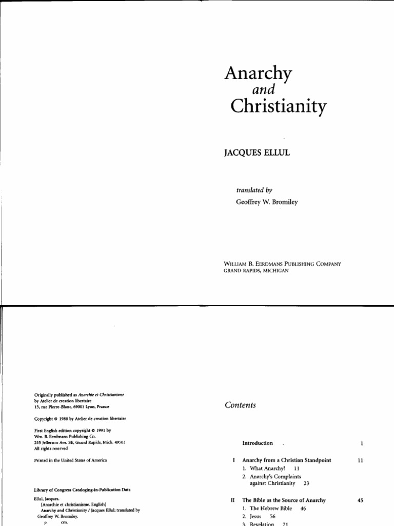 Jacques Ellul Anarchy & Christianity PDF | PDF