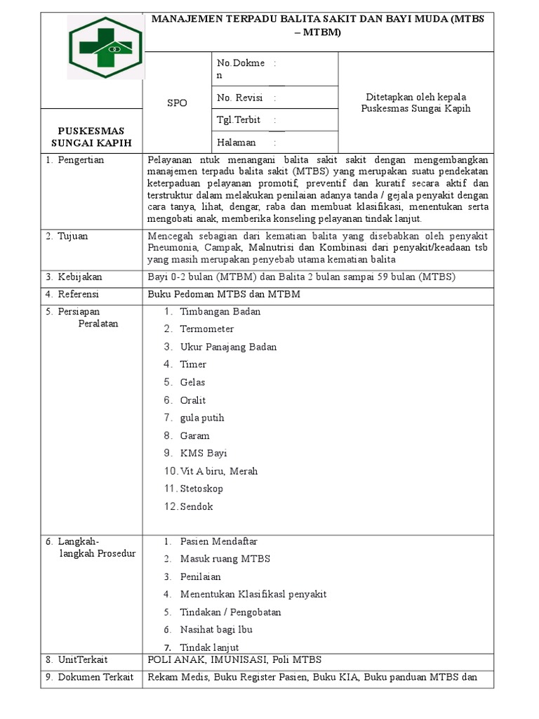 Sop MTBS | PDF | Sains & Matematika