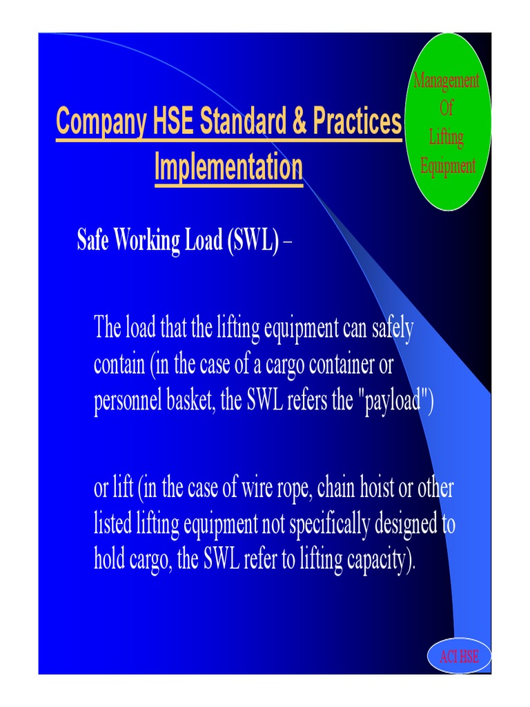 Management of Lifting Equipment - Part3 | PDF