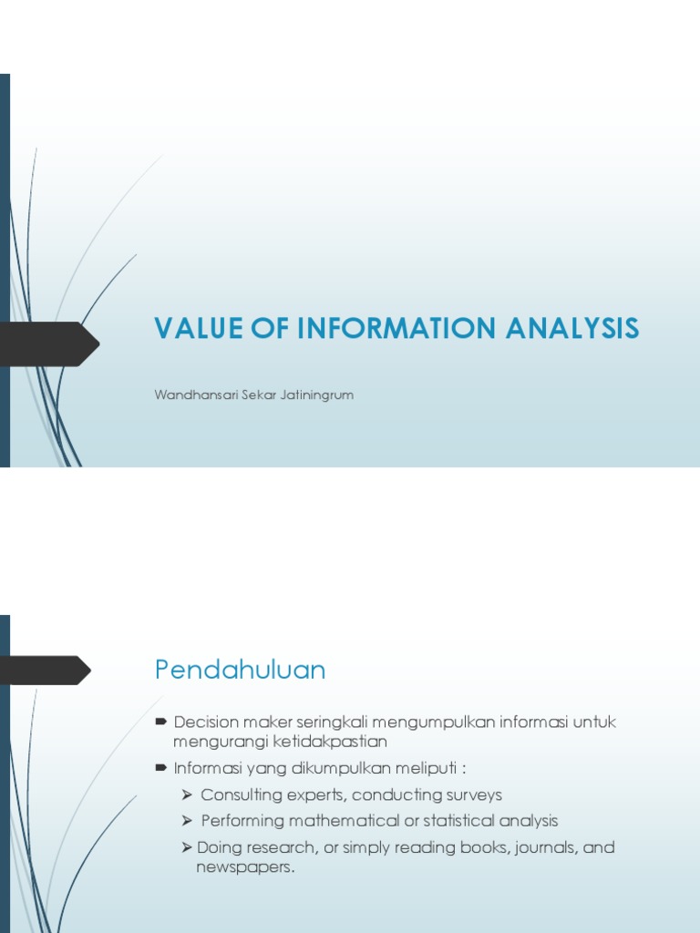 Value of Information Analysis | PDF