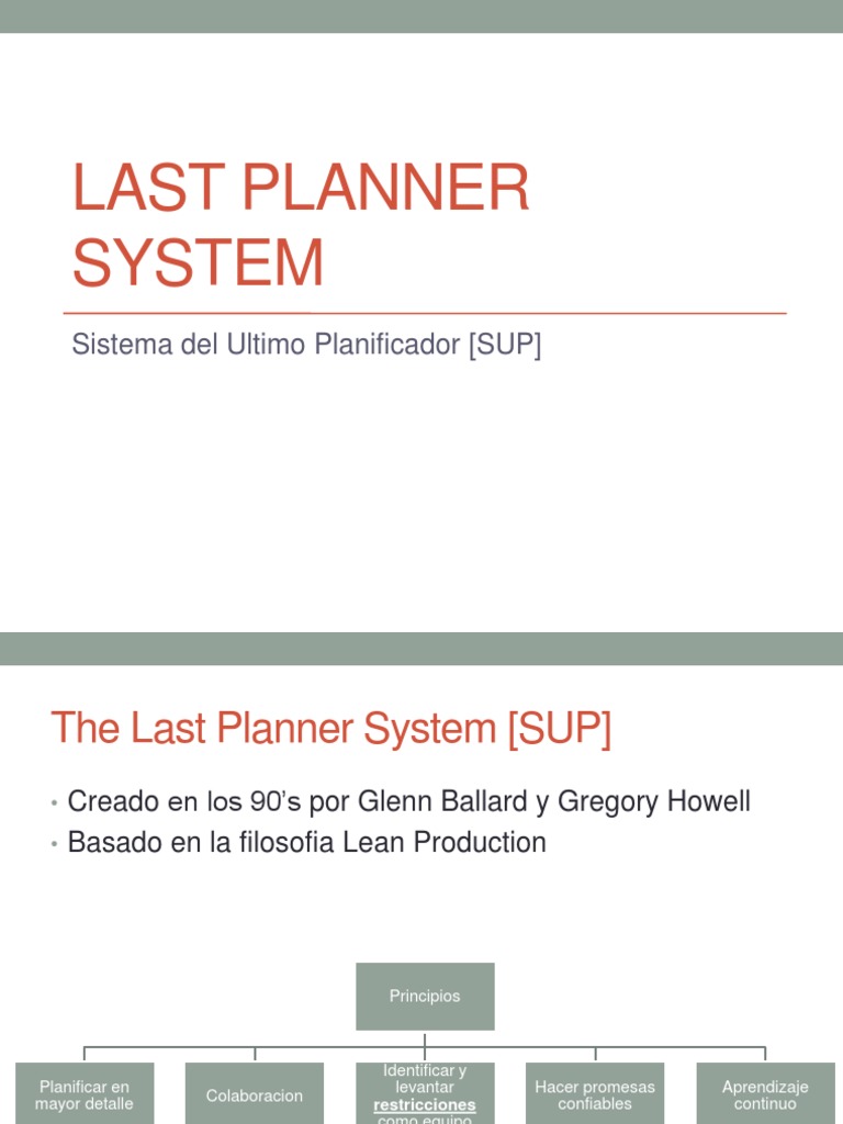 Presentacion Last Planner System V11 | Planificación | Ciencia de sistemas