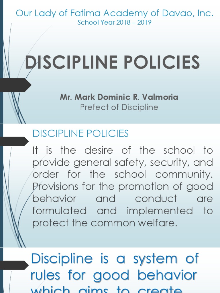 General Orientation 2018 - General Discipline For New Students and ...