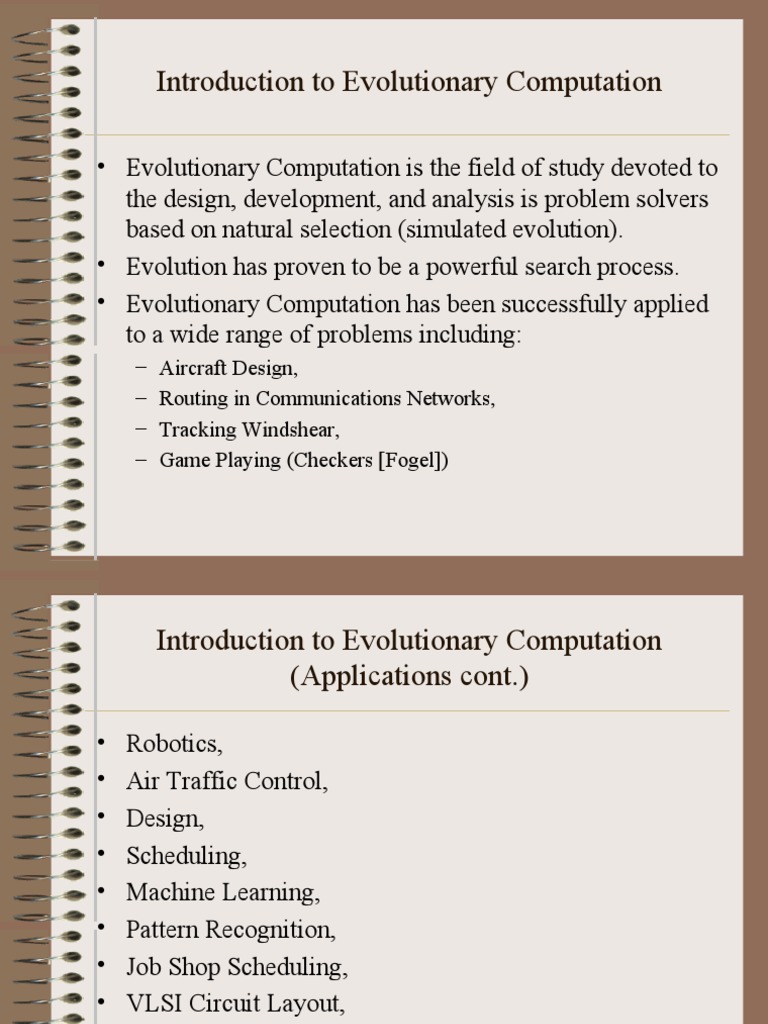 Introduction To Evolutionary Computation | PDF | Genetic Algorithm | Evolution