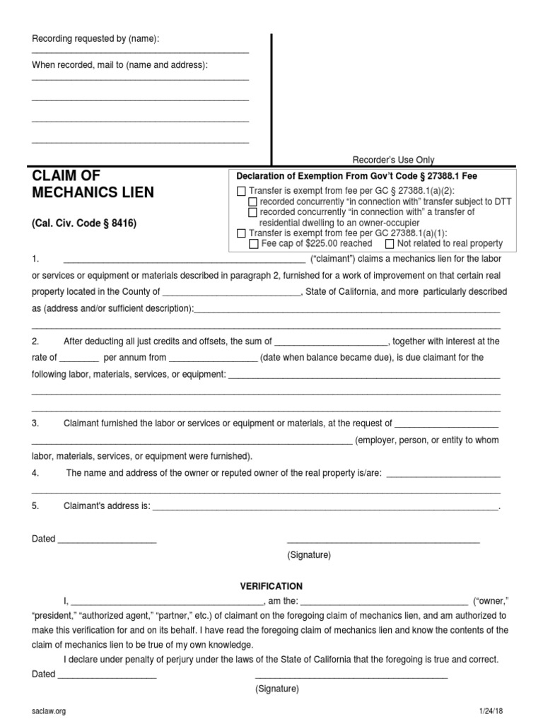 Mechanics Lien Title | PDF | Foreclosure | Mail