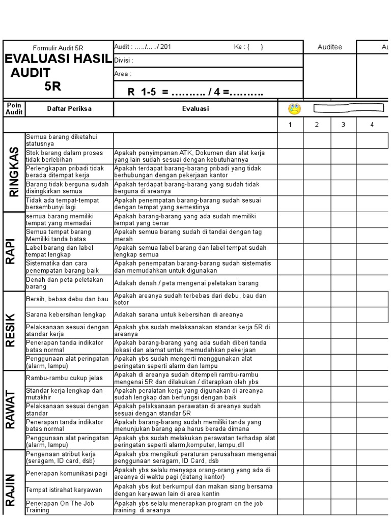 Form Hasil Audit 5R