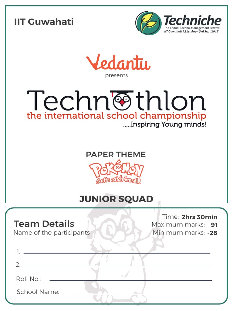 Technothlon 2017 JE | PDF