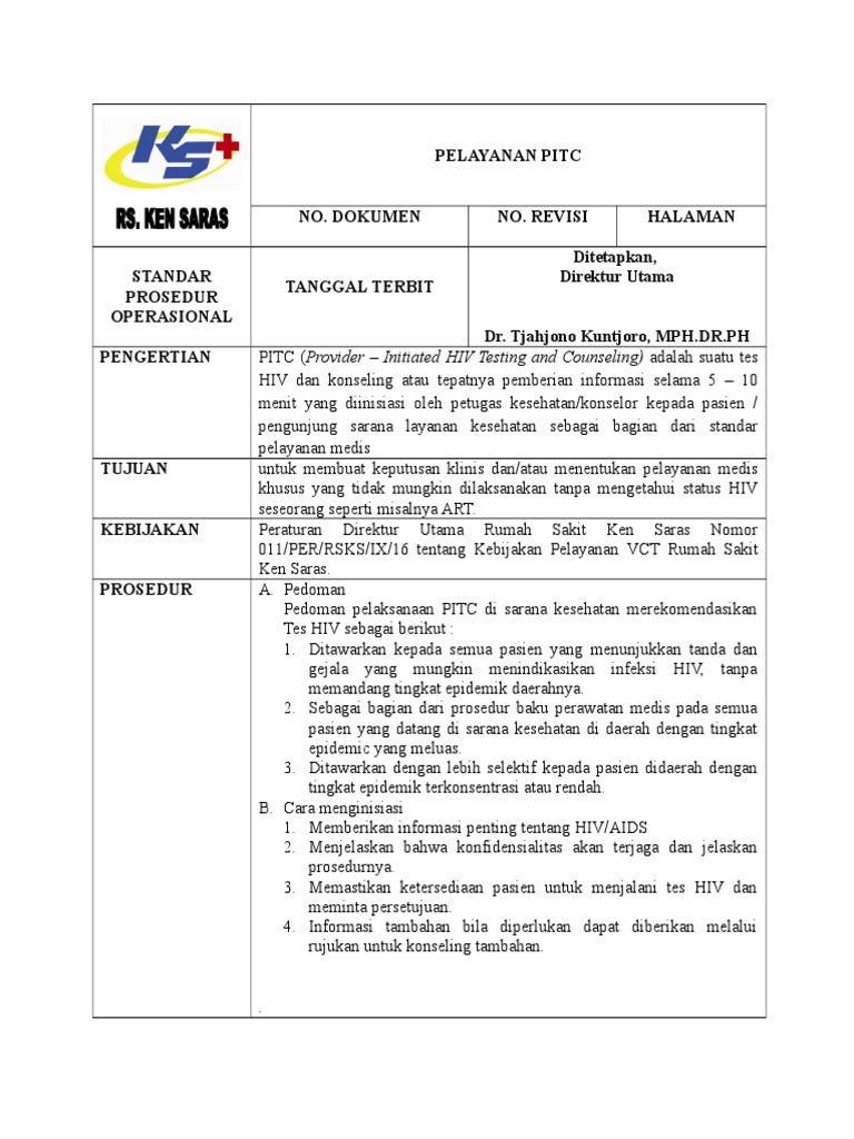 Spo Pelayanan Pitc | PDF