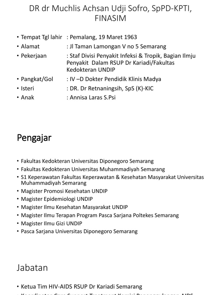 CV DR Muchlis 30 Sept 2017 | PDF