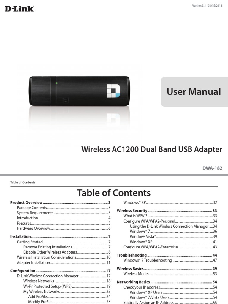 User Manual: Wireless AC1200 Dual Band USB Adapter | PDF | Wireless Lan ...