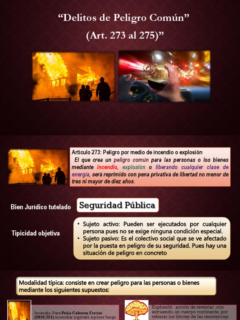 Delitos de Peligro Común | PDF | Castigos | Derecho penal