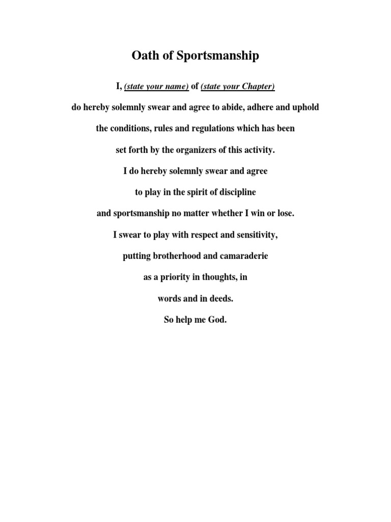 Oath of Sportsmanship - Final