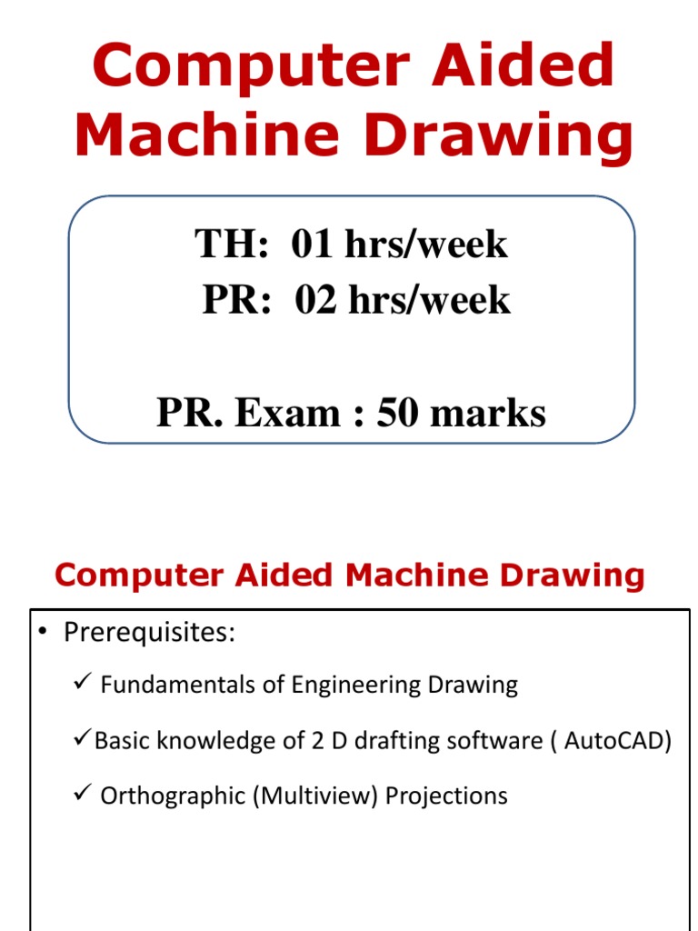 Computer Aided Machine Drawing | PDF | Computer Aided Design ...