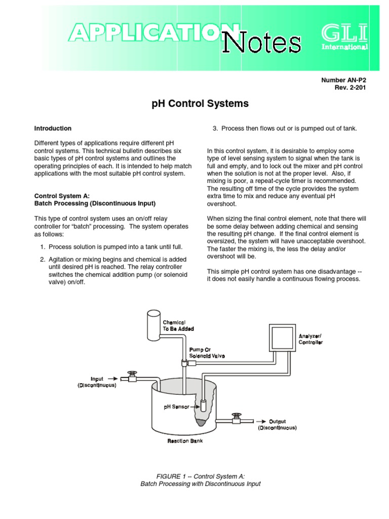 PH Control Systems: Number AN-P2 Rev. 2-201 | PDF | Control System | Control Theory