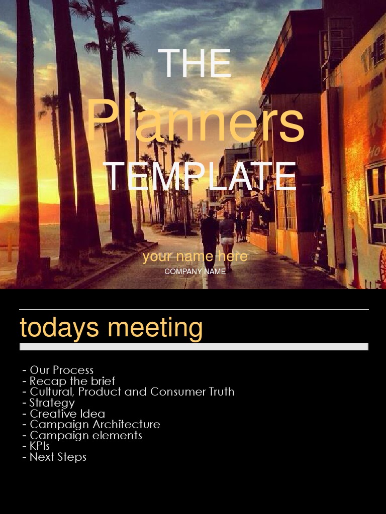 The Planners Template Powerpoint | PDF | Internet