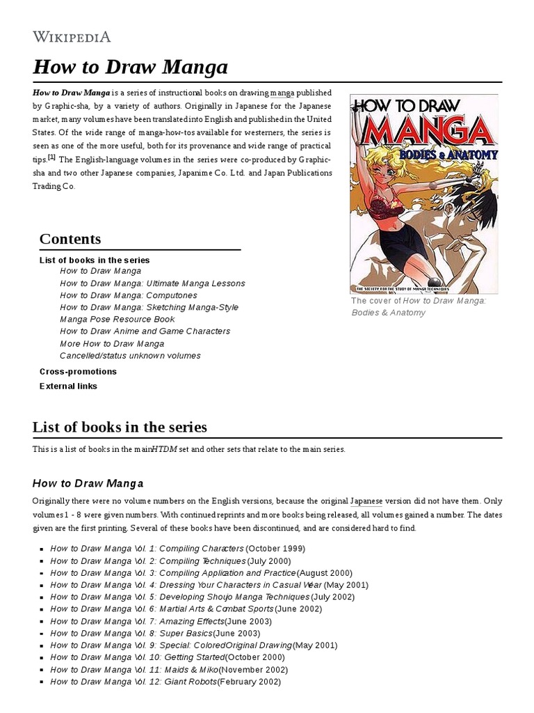 How To Draw Manga Is A Series of Instructional Books On Drawing Manga ...