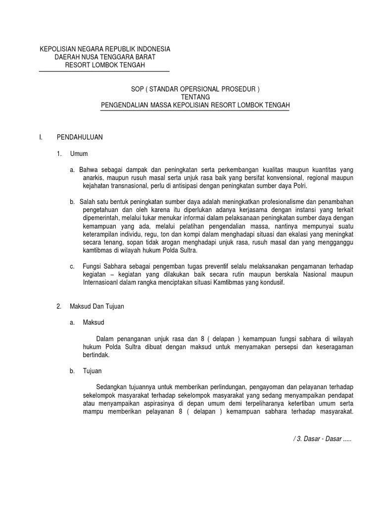 Sop Dalmas PDF | PDF | Ilmu Sosial